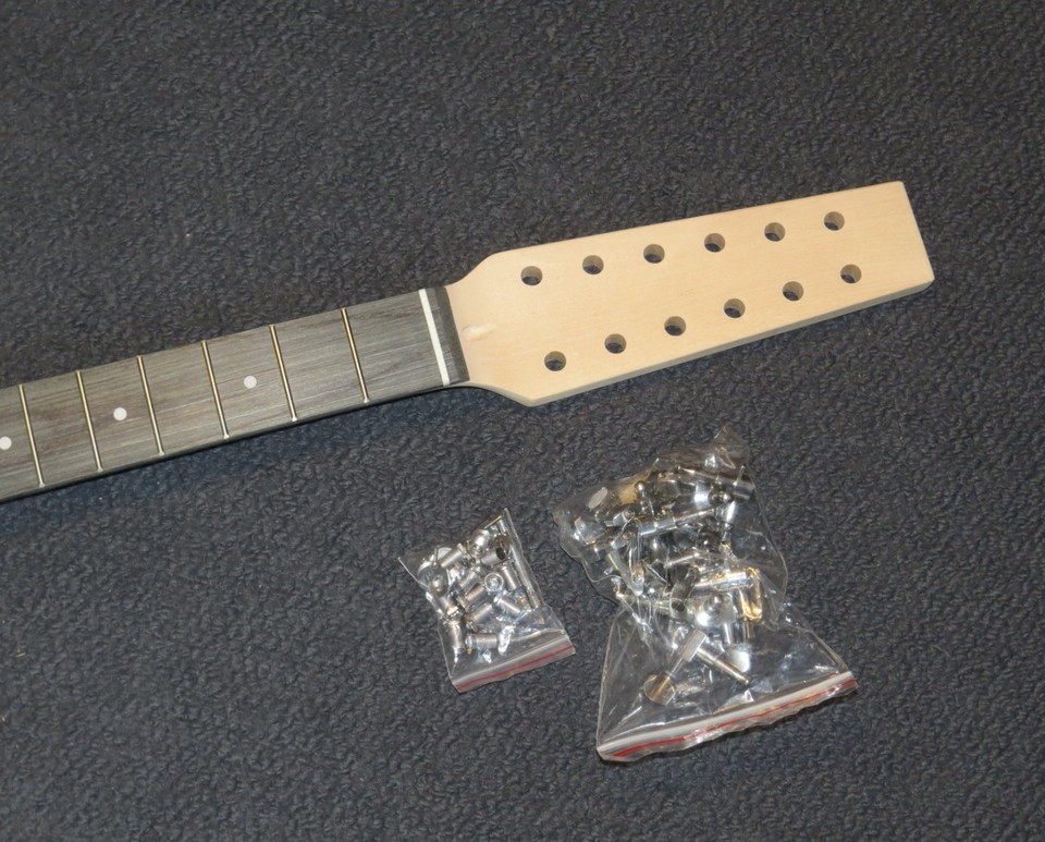 12 string electric guitar neck strat style with machince heads new ...