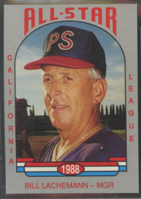 1988 California League All-Stars #35 Bill Lachemann Palm Springs Angels ...