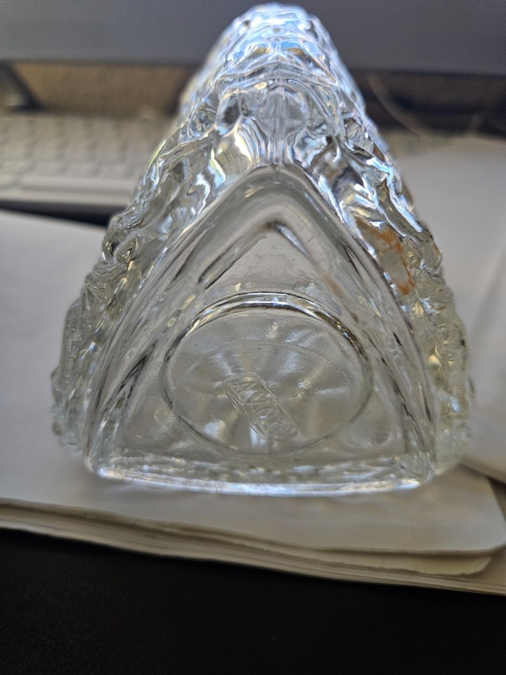 Avon Vintage Avon Triangular Pressed Glass Vase 4.5 Inches Tall ...