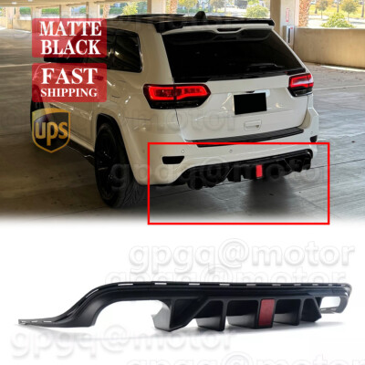 For Grand Cherokee SRT Trackhawk W/ Quad Exhaust Tips Matte Rear Bumper ...
