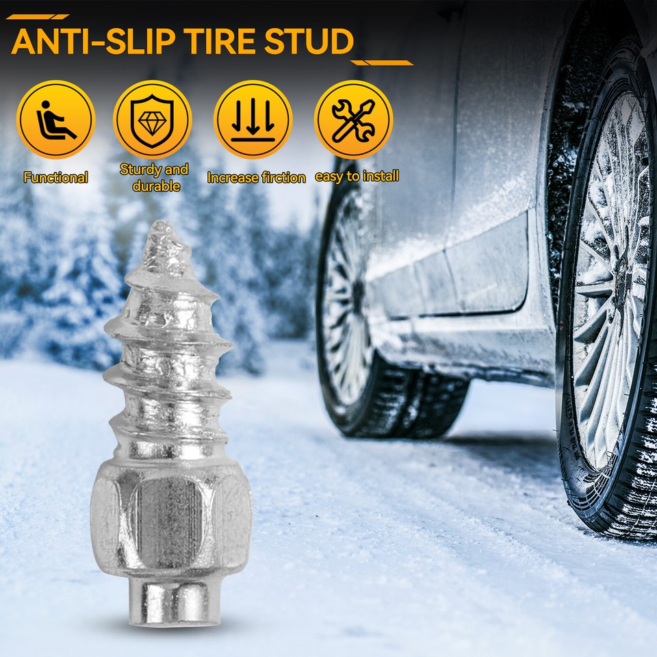 100X For Car SUV Bike Motorcycle Tire -Slip Screw Wheel Snow Stud Spike ...