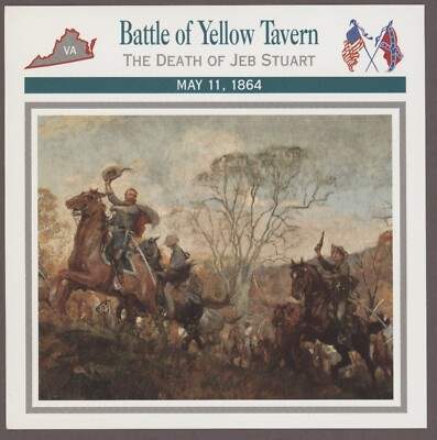 Battle of Yellow Tavern Atlas Civil War Card Battles Campaigns 1864 | eBay