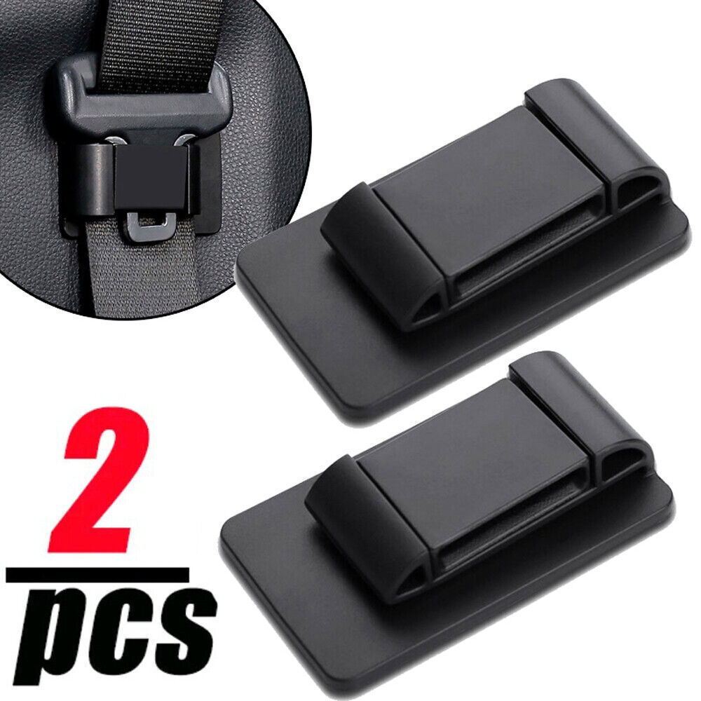 2pcs Black Car Auto Interior Decor Seat Belt Stabilizer Limiter Tool ...