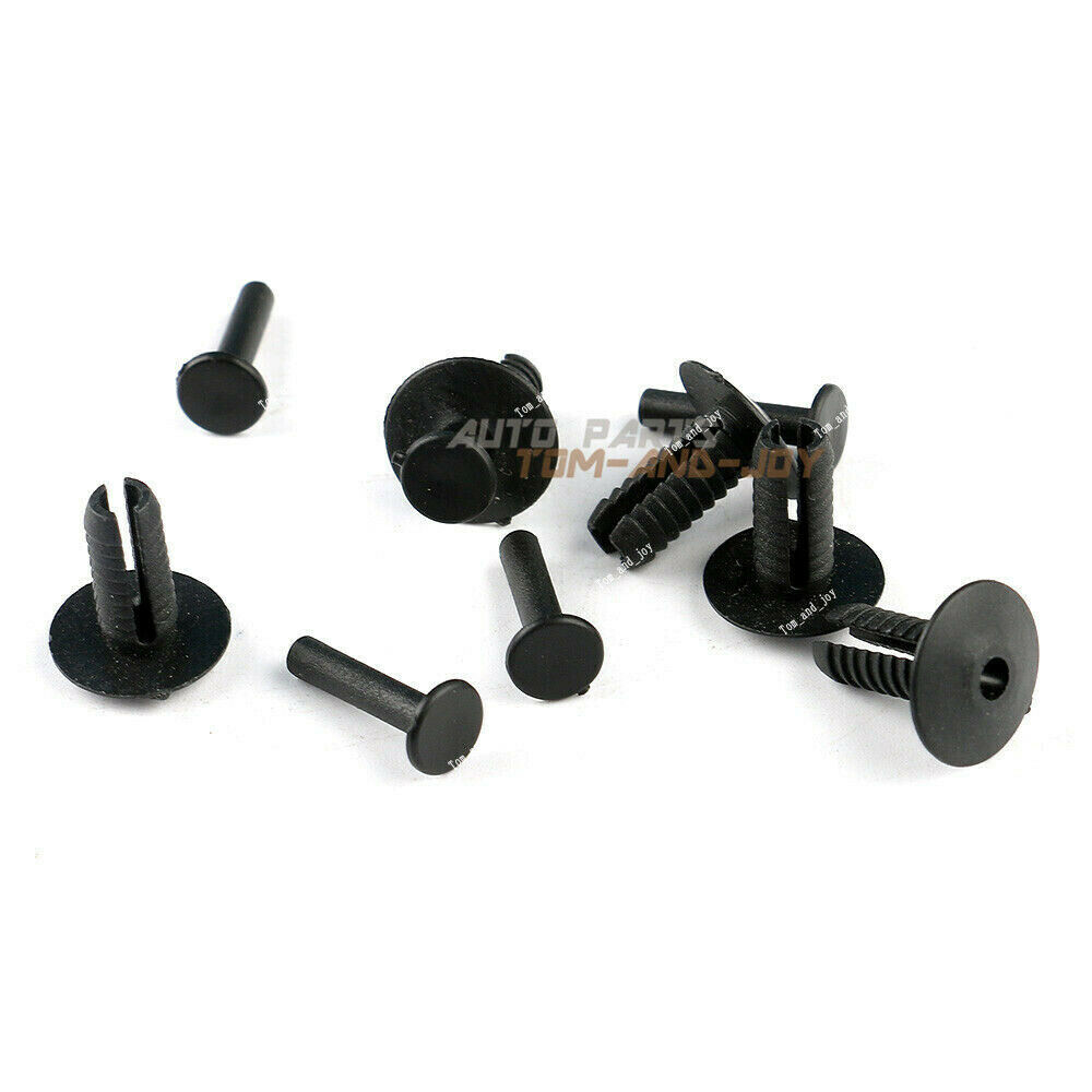 30x For BMW 6mm Push Plastic Rivet Pin Clip Bumpers Interior Trim Panel ...
