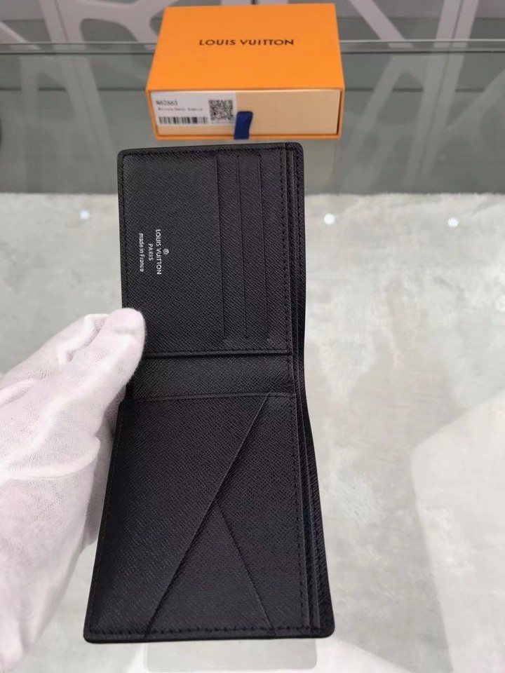 Louis Vuitton Damier Graphite Black Canvas Wallet | eBay