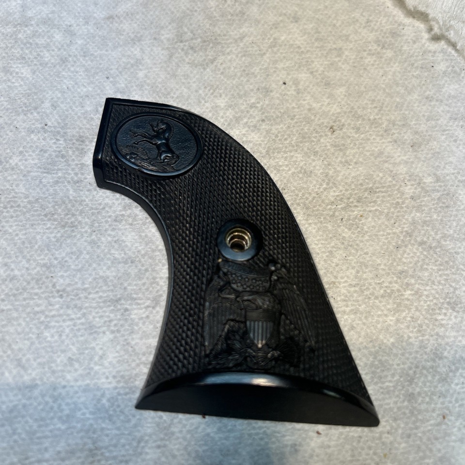 FACTORY COLT SINGLE ACTION ARMY SAA BLACK CHECKERED EAGLE & SHIELD ...