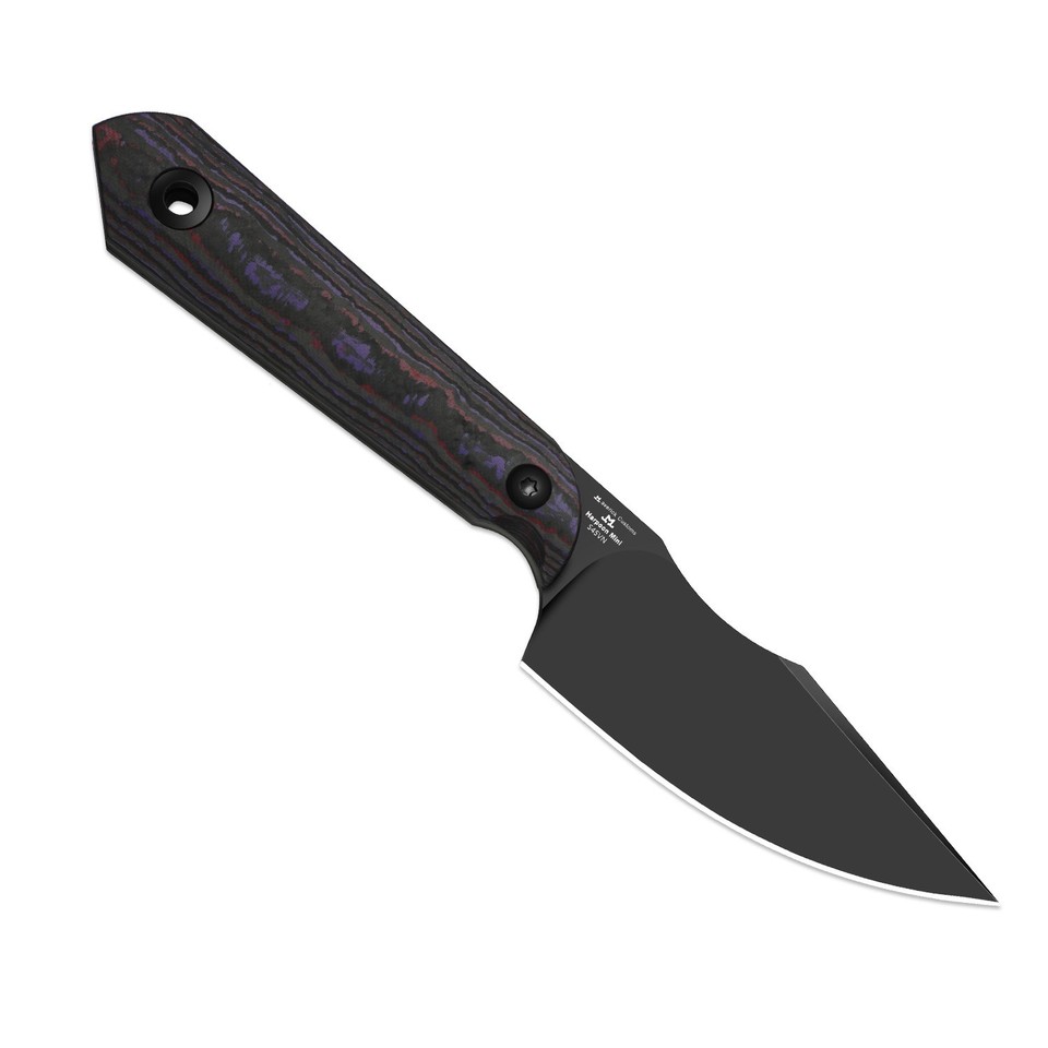 Kizer Mini Harpoon Drop Point Fixed Knife S45VN Blade Fat Carbon Handle ...