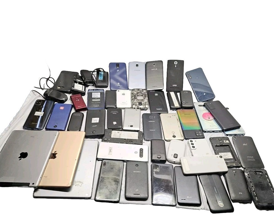 Lot of 45 Cell Phones LG Samsung Apple & More (UNTESTED) 3 Ipads | eBay