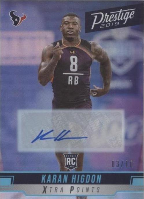 2019 Panini Prestige - Rookie Karan Higdon #286 Xtra Points Platinum ...