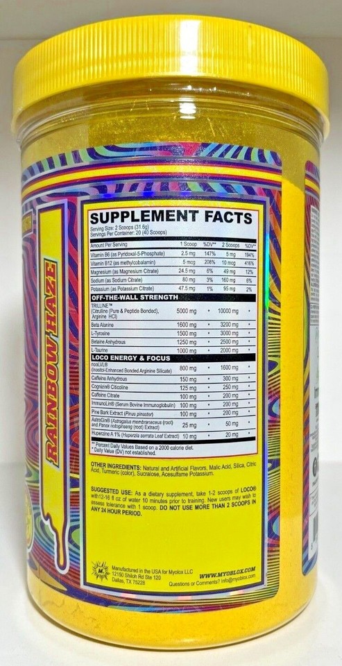 Myoblox LOCO Ultra Premium Hardcore Pre-Workout 40svg NEW Formula 5 ...