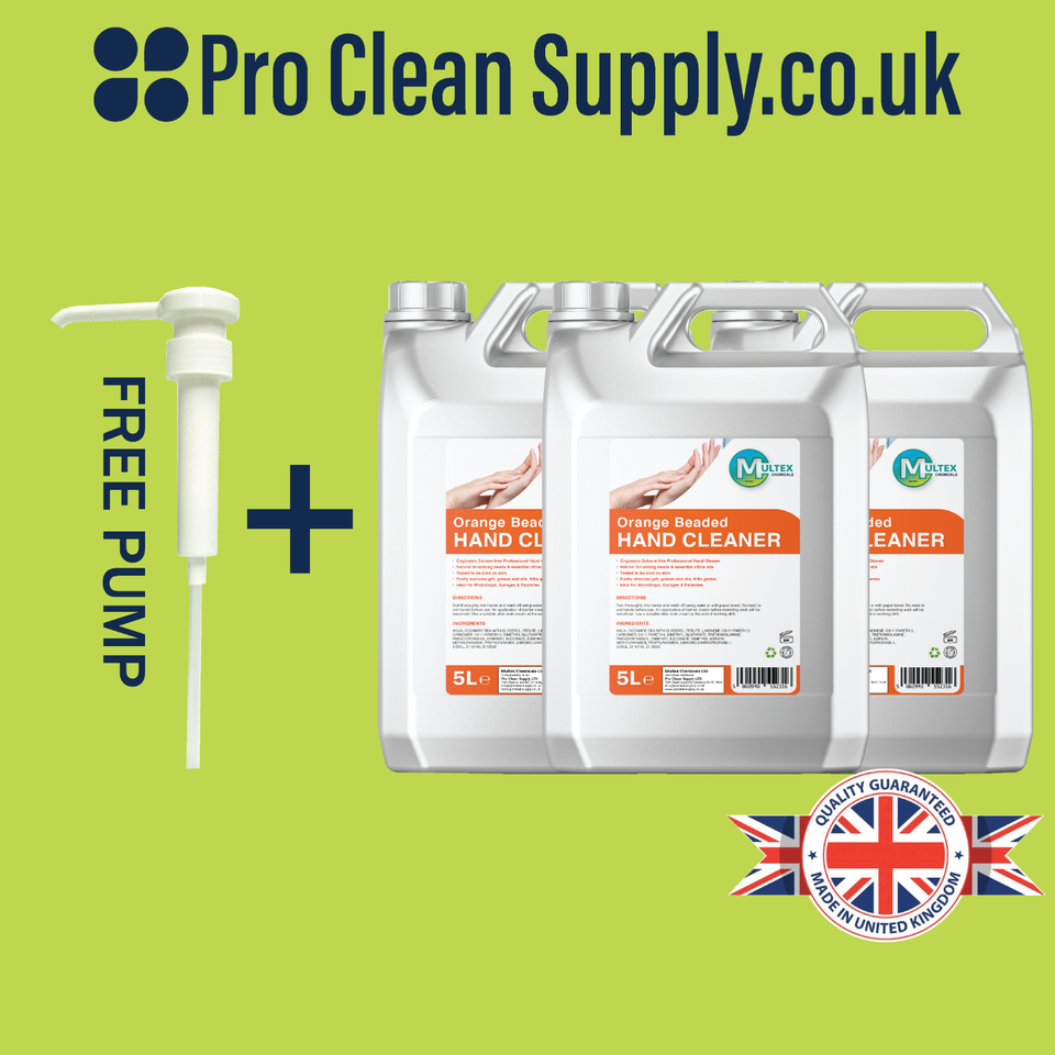 Orange Beaded Hand Cleaner 5L,for professional workshops, garages, and ...