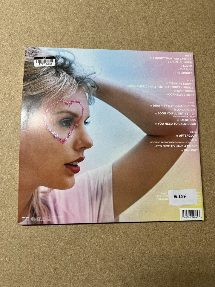 Taylor Swift - Lover Vinyl (Pink & Blue) - Open, Slightly Sleeve Damage ...