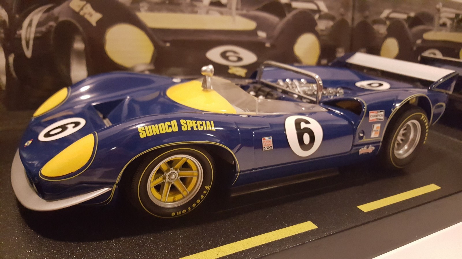 1:18 GMP Penske Racing 1967 Sunoco T70 Mk III Lola Spyder #6 Mark ...