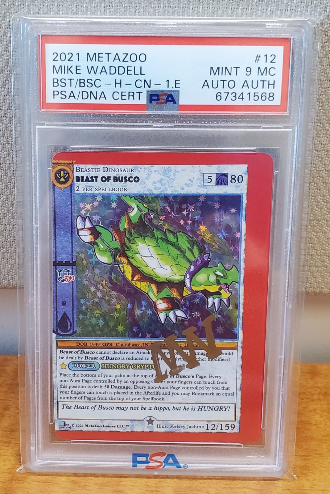 Metazoo Miscut Cryptid Nation PSA 9 Mint Beast of Busco Signed by Mike ...