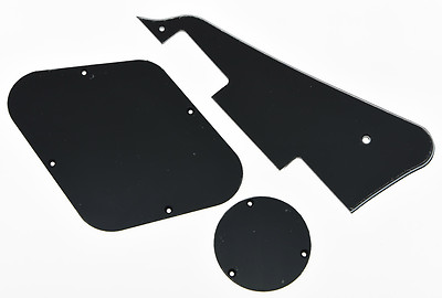 Black 3 Ply LP Pickguard & Back Plate Switch Cavity Covers for Gibson ...