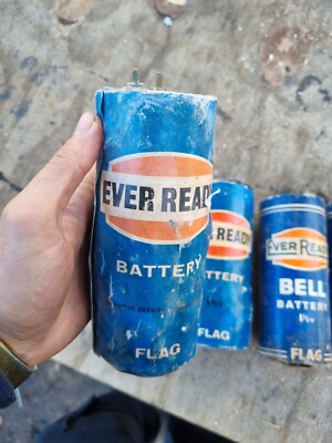 Vintage Ever Ready bell Battery Ever Ready Flag Cel dry cell batteries ...