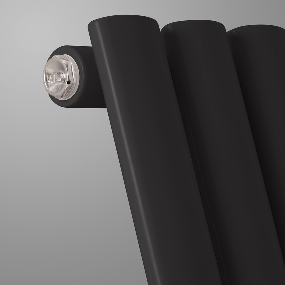 Black Vertical Single Panel Radiator 1600mm x 590mm | eBay UK