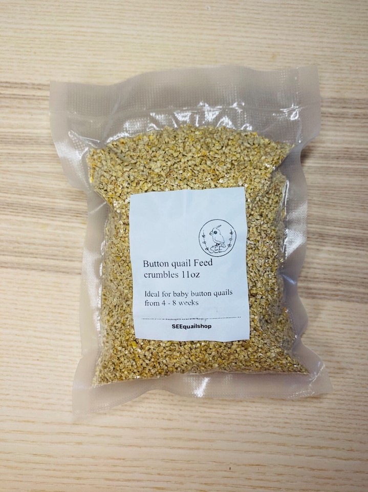 [12] 33 oz Baby button quail feed starter medicated crumbles 0-4,4-8,8 ...