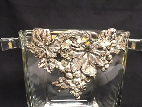 Retired Arthur Court Design France Silver Crystal Glass Ice Bucket ...