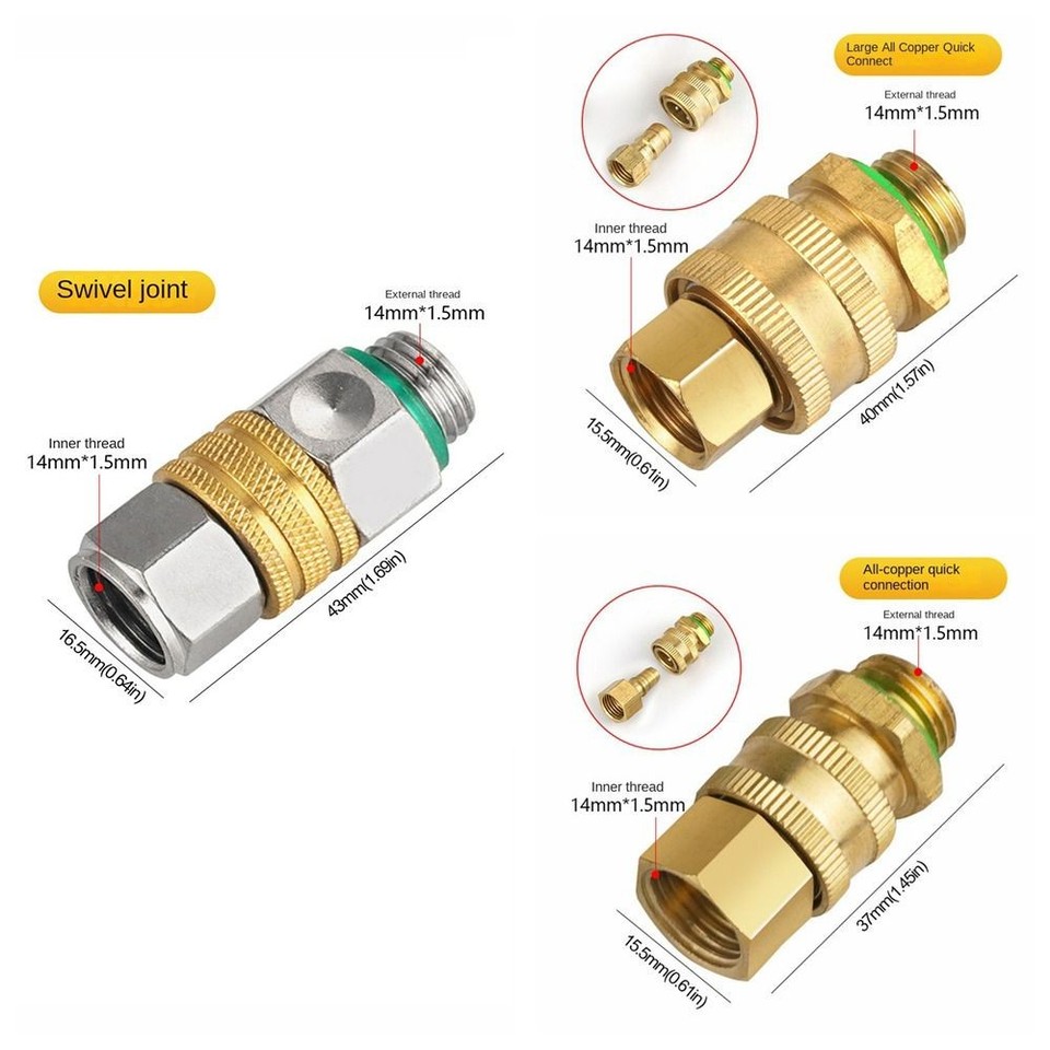 M14*1.5 Quick Connector Copper Quick Coupling Sprayer Machine Connector ...