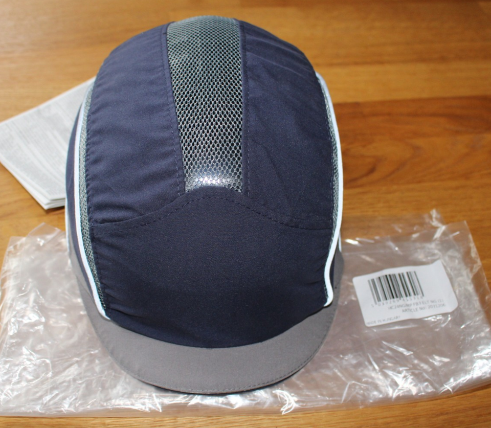 3M First Base 3 Bump Cap Lightweight Hat Micro Peak Navy/Grey Safety ...