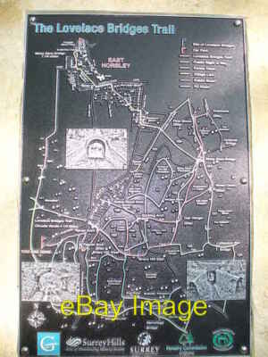Photo 6x4 The Lovelace Bridges Trail West Horsley This metal map is on ...