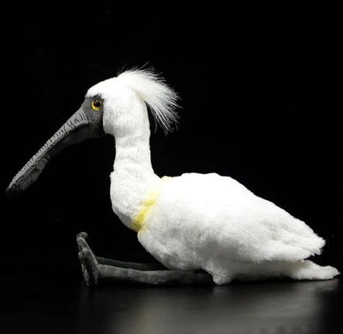 30cm White Gray Spoonbill Bird Plush Toy Stuffed Animal Soft Doll Kids ...