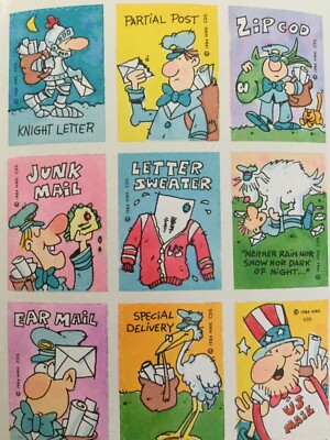 Mail Letter Sticker Sheet Vintage Hallmark Cute Puns Play On Words | eBay