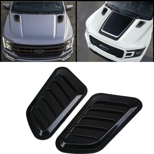 Sport Glossy Black Car Front Hood Side Air Vent Cover Decor Accessories ...
