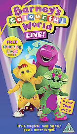 Barney - Colourful World - Live (Video And Colouring Book) (VHS, 2004 ...