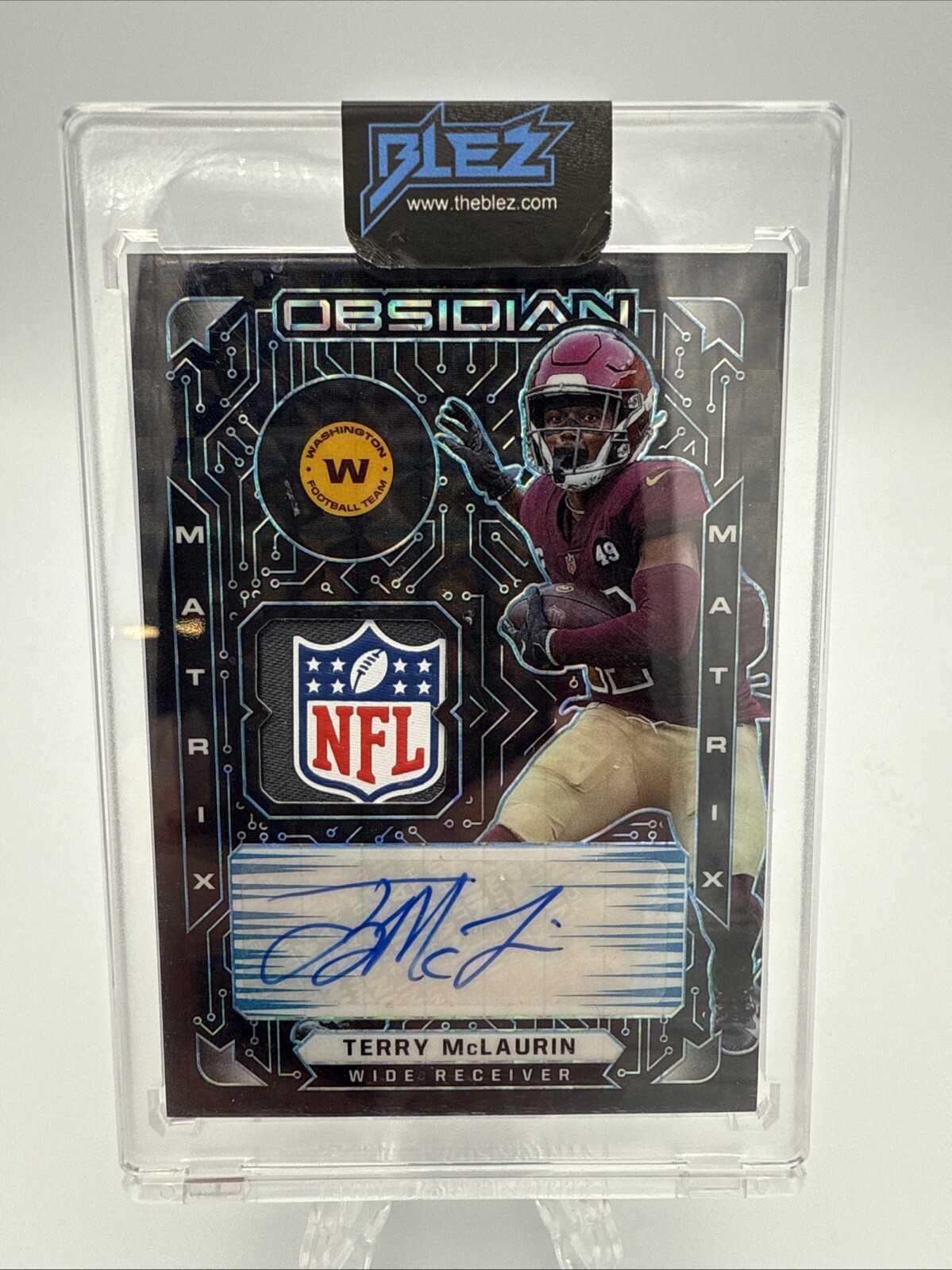 2021 Panini Obsidian Football Terry Mclaurin Game Used Meme Auto 1/1 | eBay