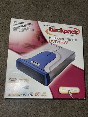 Microsolutions Backpack HiSpeed USB 2.0 DVD+RW 224101 -BRAND NEW | eBay