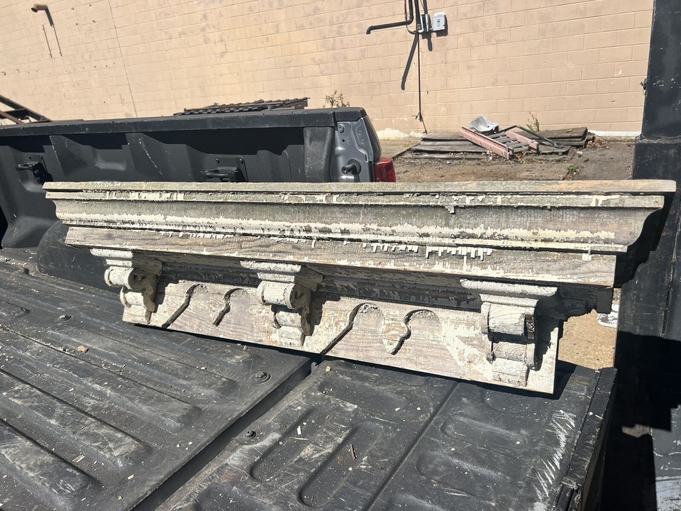 c1870 victorian window header pediment Italianate beefy 57” L x 11”d x ...
