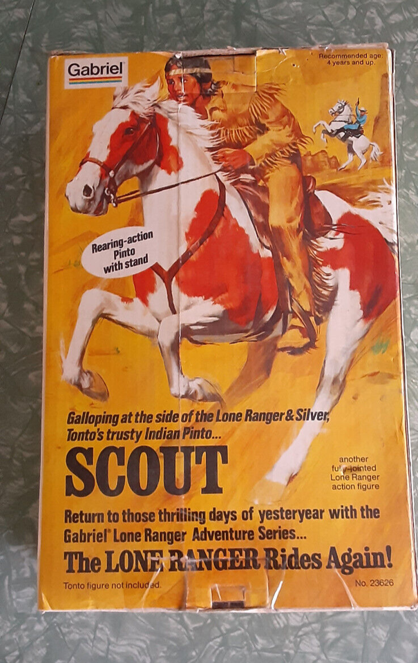 Lone Ranger tonto horse scout in box w/ insert Gabriel | eBay