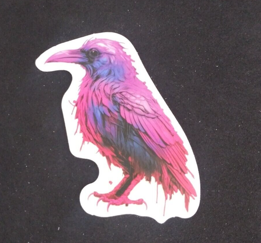 Black & Purple Raven Purple Black Magic Sticker 2 1/8" x 2.5" | eBay
