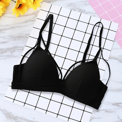 Women Bra Adjustable Straps Protective Back Closure Women Brassiere ...