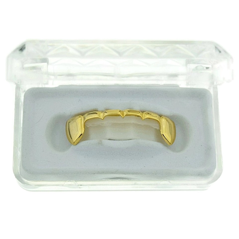 Half Grillz 14k Gold Plated Bottom Lower Grill Slim Bar New Hip Hop ...