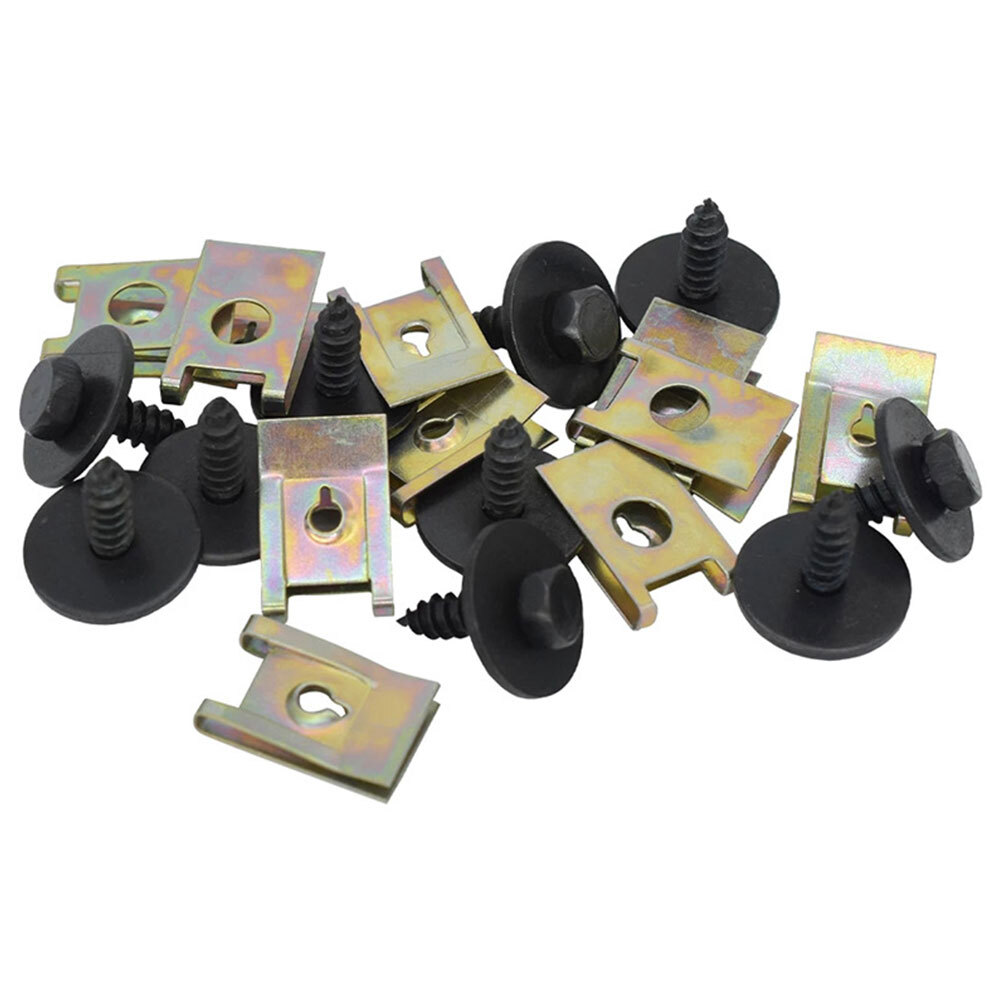 40pcs U Shape Clip Durable Portable Metal Nut Fastener Fixing Car ...