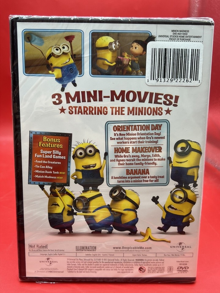 Despicable Me Presents Minion Madness (DVD, 2012) New/Sealed ...