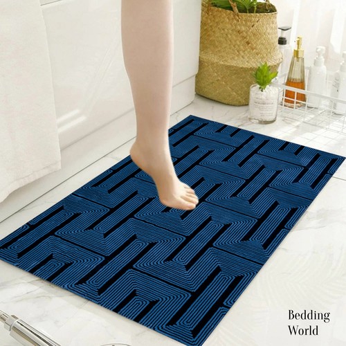 Non Slip Bath Mat Extra Large Bathroom Rug Toilet Pedestal Mats Water ...