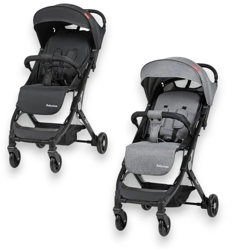 Portable Baby Stroller One-Hand Folding Pushchair W/Adjustable Backrest ...