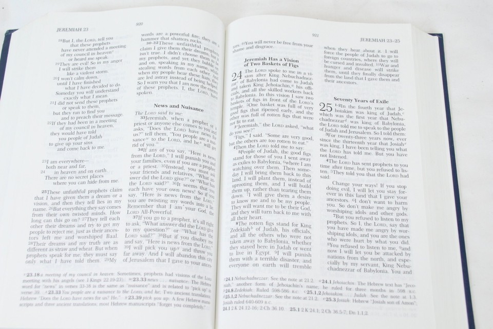 Holy Bible Contemporary English Version 1995 Blue Hard Cover American ...