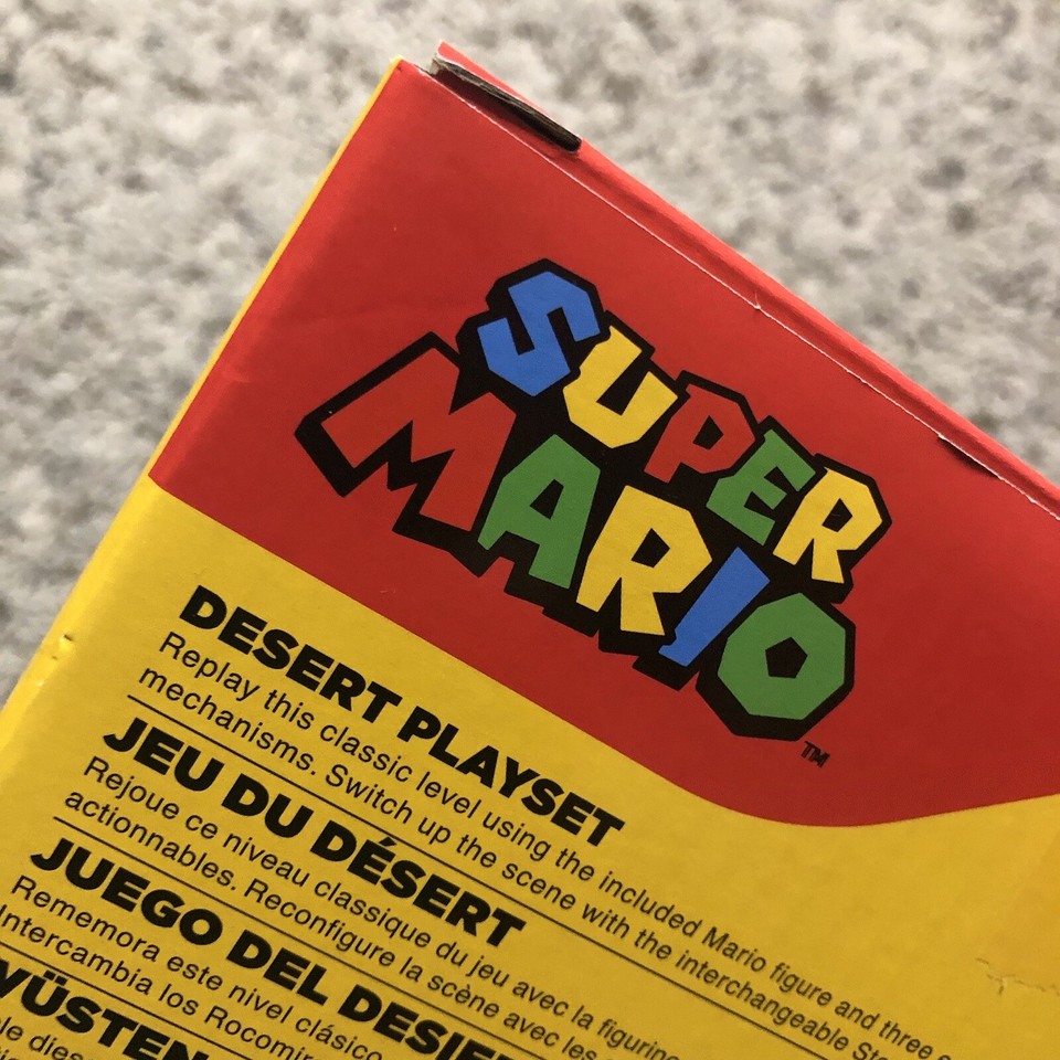 Super Mario Desert Toy Playset Rocking Spinning Statue Pokey World of ...