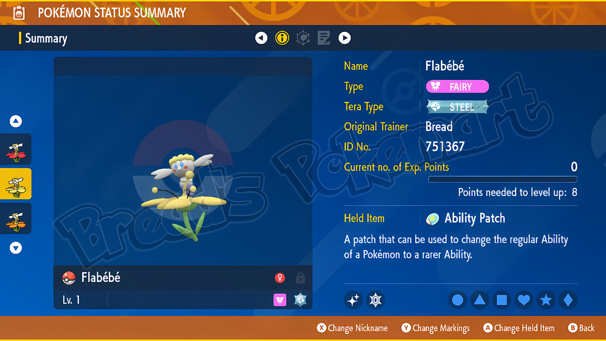 Shiny Flabebe Pokemon
