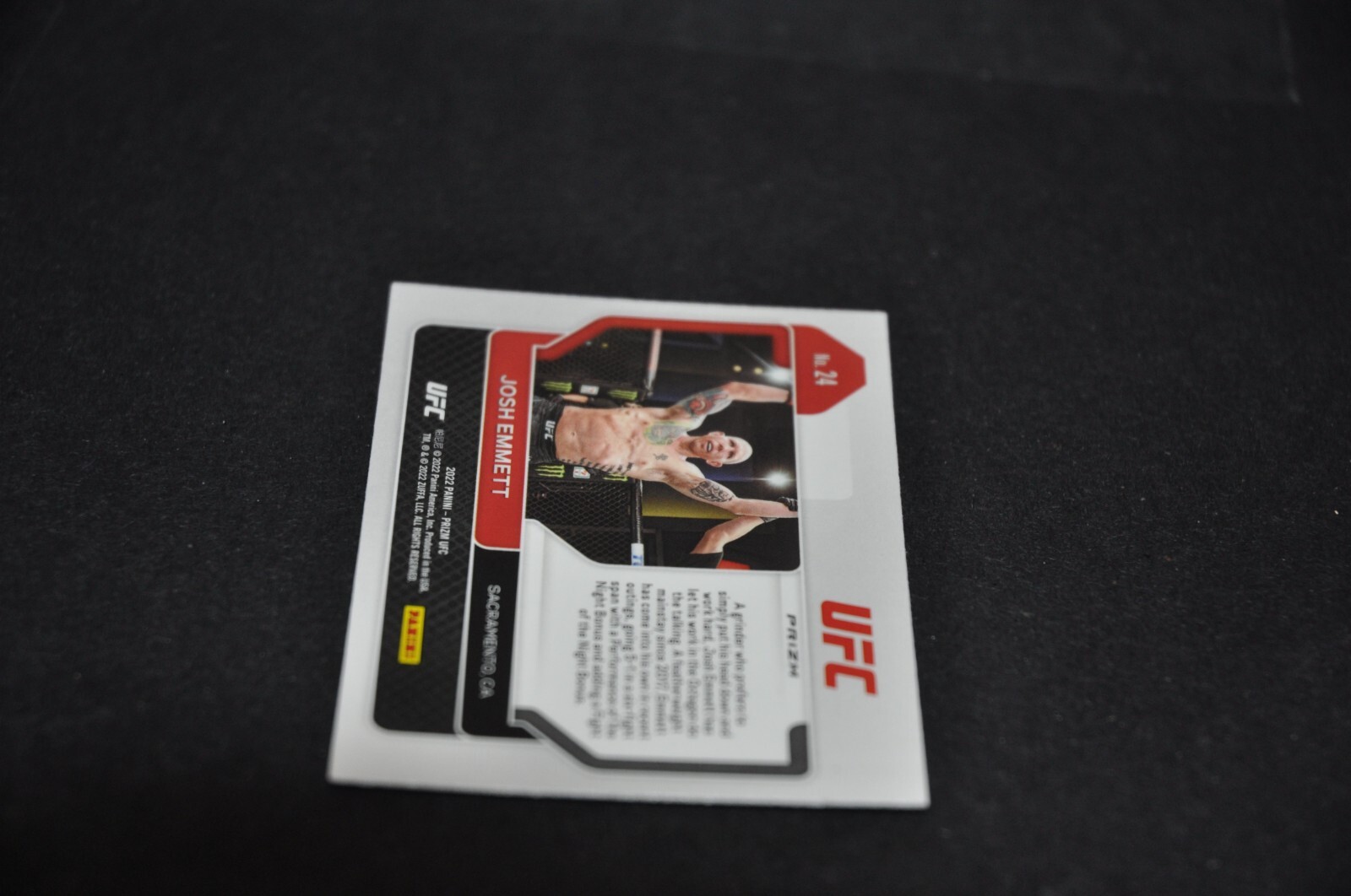 Josh Emmett 2022 Panini Prizm UFC base SILVER Prizm card # 24 mma | eBay