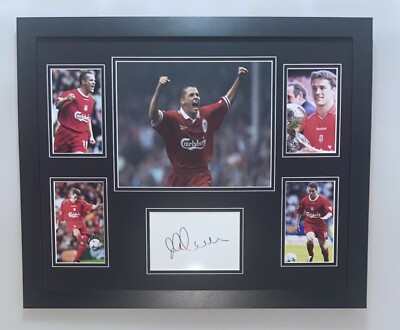 Hand signed Michael owen mounted display , Liverpool Fc autograph + COA ...