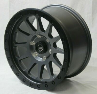 RANGER 18"x9J 4x4 RUFF ROADS Wheels Gunmetal/BLK ZERO offset TUFF Set ...