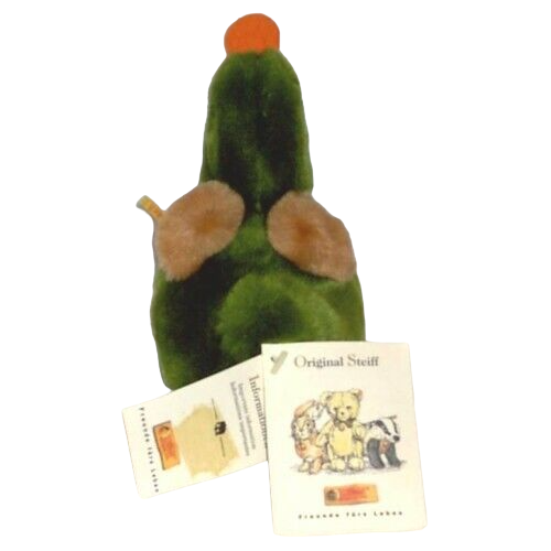 1996-97 EAN 091179 STEIFF COSY PICCY GREEN DUCK SQUEAKER STUFFED ANIMAL ...