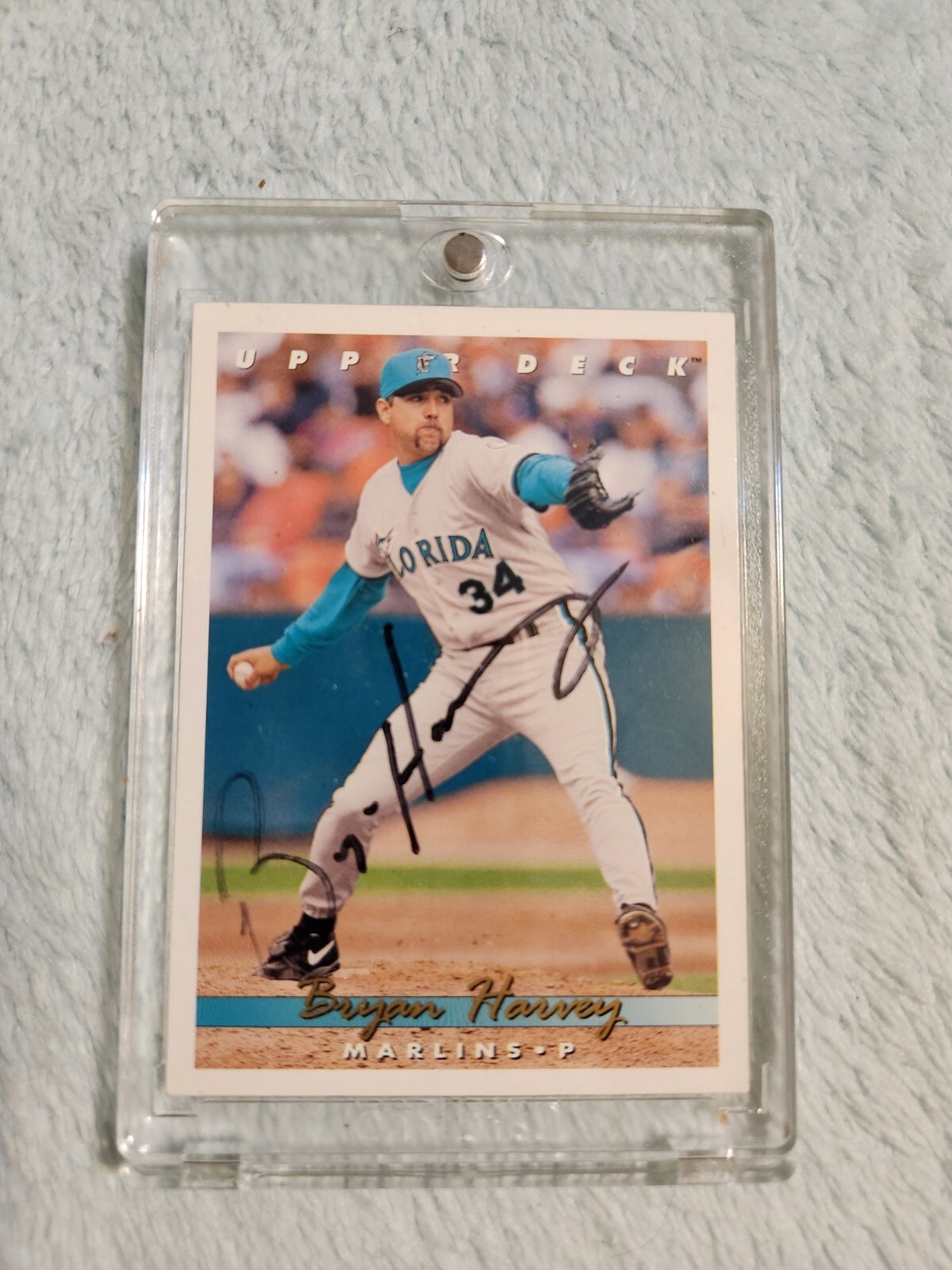 1993 Upper Deck #684 Bryan Harvey Auto Signed Autographed Baseball Card ...