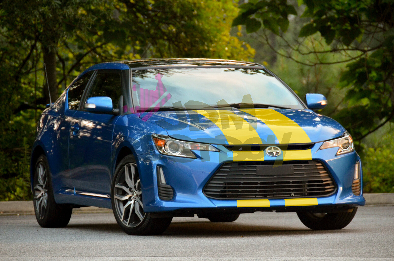 Matte Color Racing Stripes Vinyl Wrap Decal For Scion TC Sticker 25FT ...